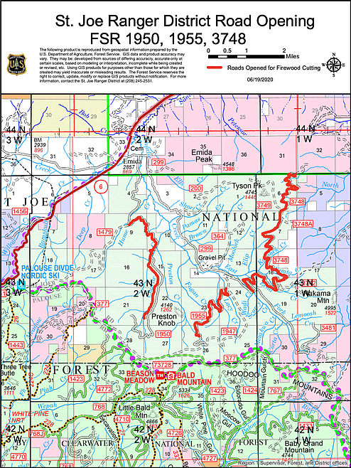 Roads opened for firewood collection in St. Joe Ranger District ...