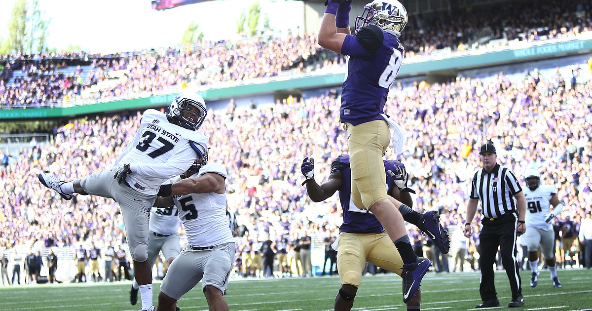 Newlywed Drew Sample the 'old soul' of UW Huskies' offense at tight end ...