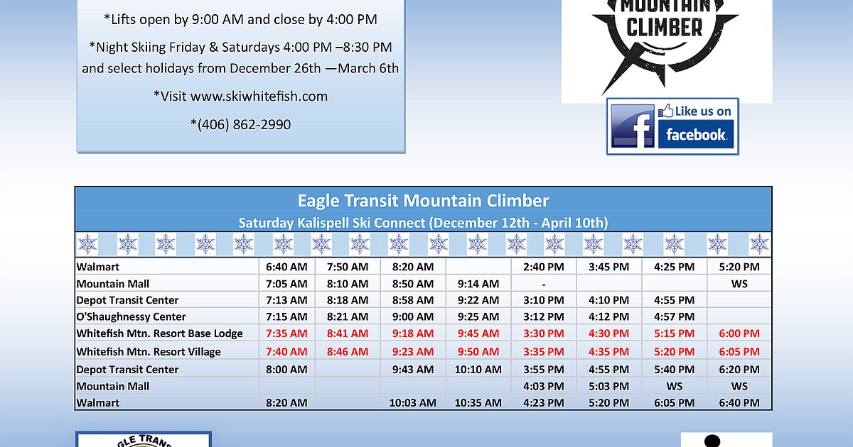 New bus route connects Kalispell with Whitefish ski resort | Daily ...