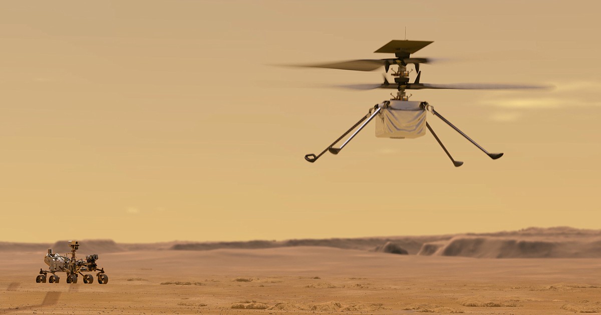 Part of Wright brothers' 1st airplane on NASA's Mars chopper | Coeur d ...