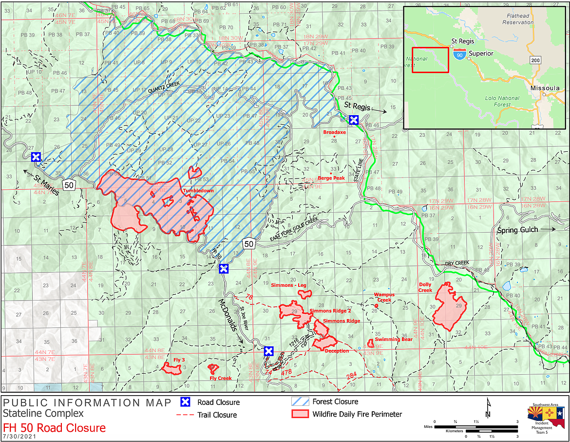 Stateline Complex Wildfire update for July 30 | Shoshone News-Press