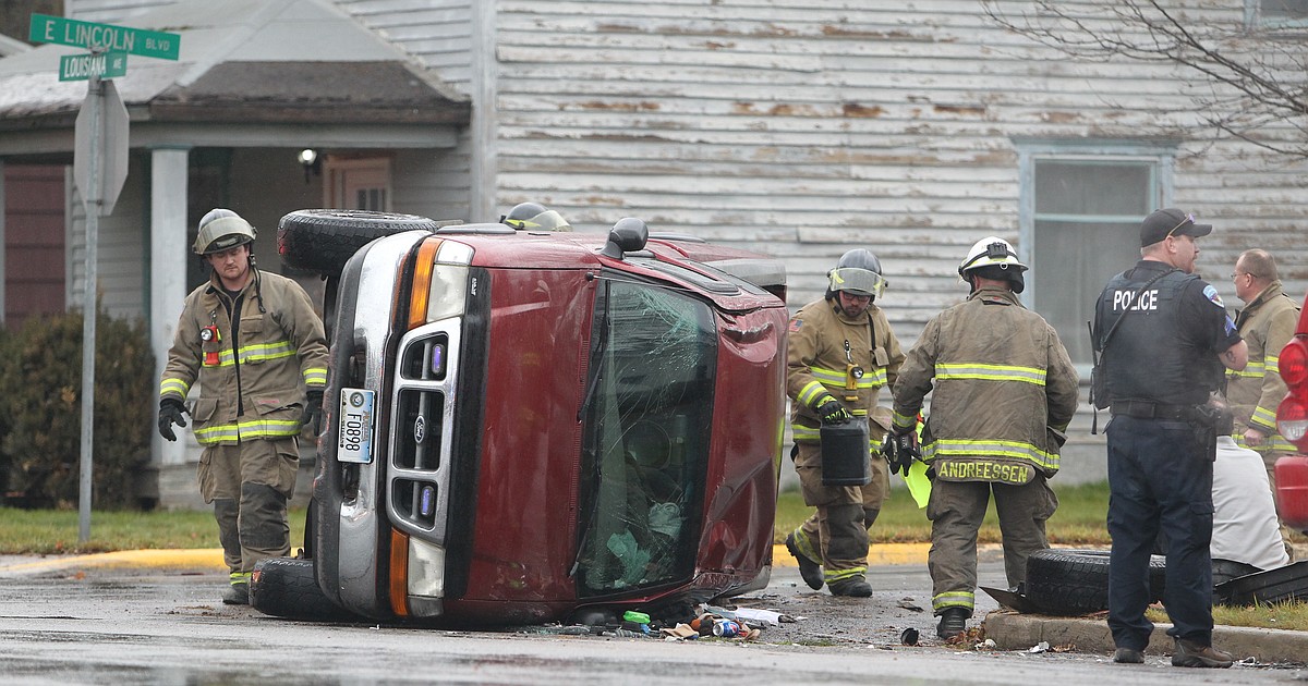 Collision in Libby leaves truck flipped on its side | Western News