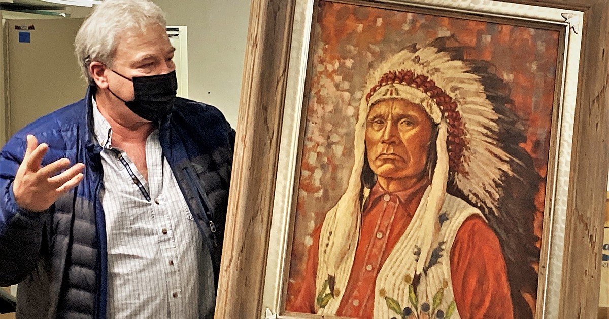Three Chiefs Culture Center welcomes back restored paintings | Daily ...