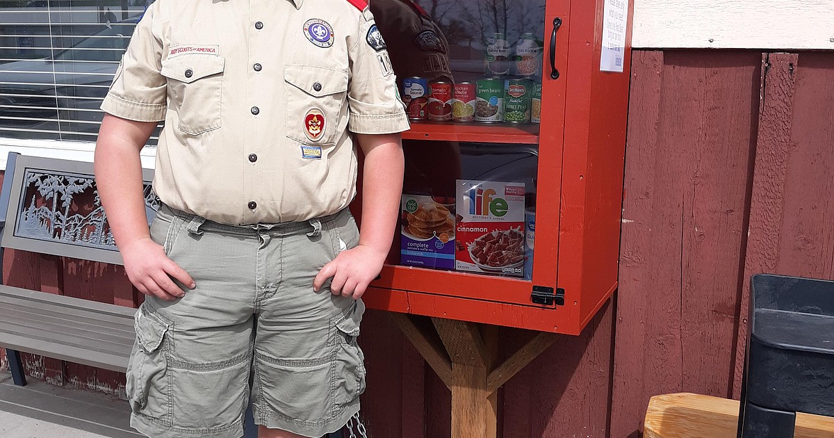 Eagle Scout installs mini pantry at Ronan Bread Basket | Lake County Leader