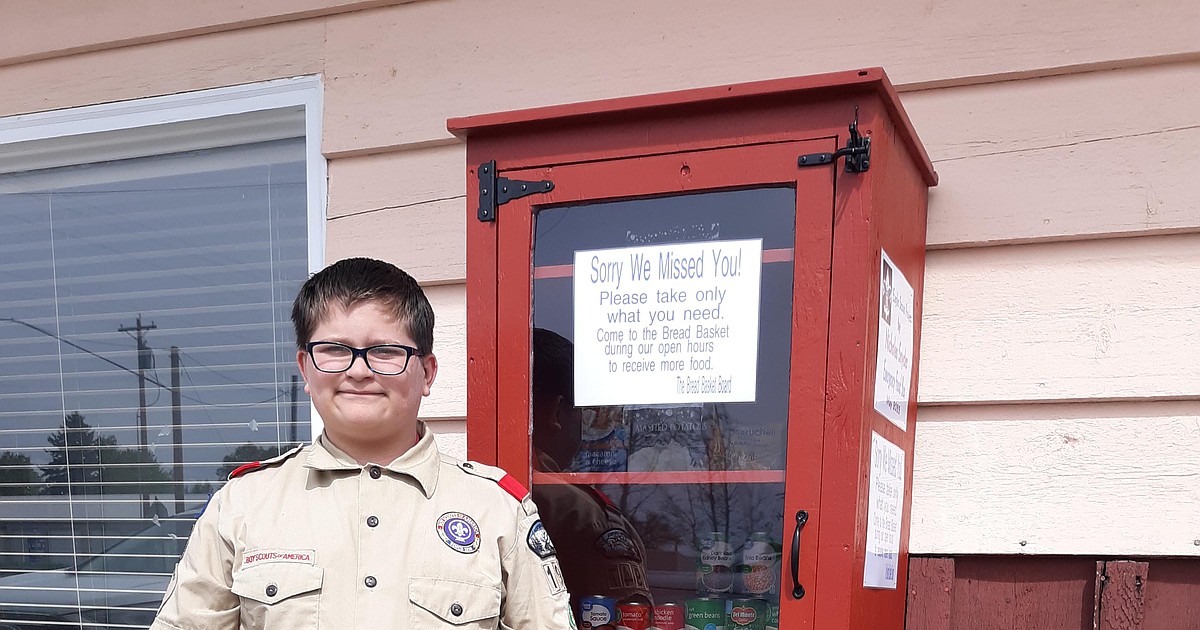 Eagle Scout installs mini pantry at Ronan Bread Basket | Lake County Leader