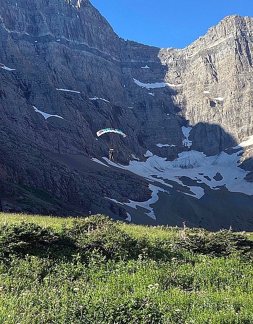 BASE jumper caught on camera after launching off Mt. Siyeh | Coeur d ...