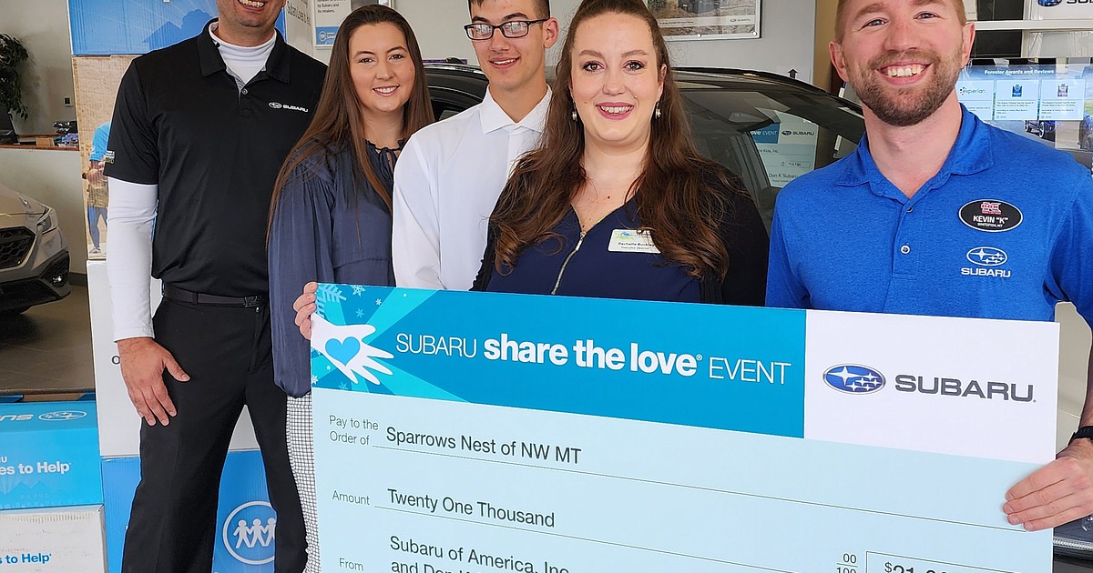 Don 'K' Subaru makes donation to Sparrow’s Nest | Daily Inter Lake