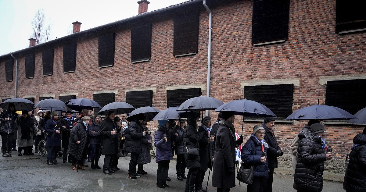 Nazi death camp survivors mark 79th anniversary of Auschwitz liberation ...