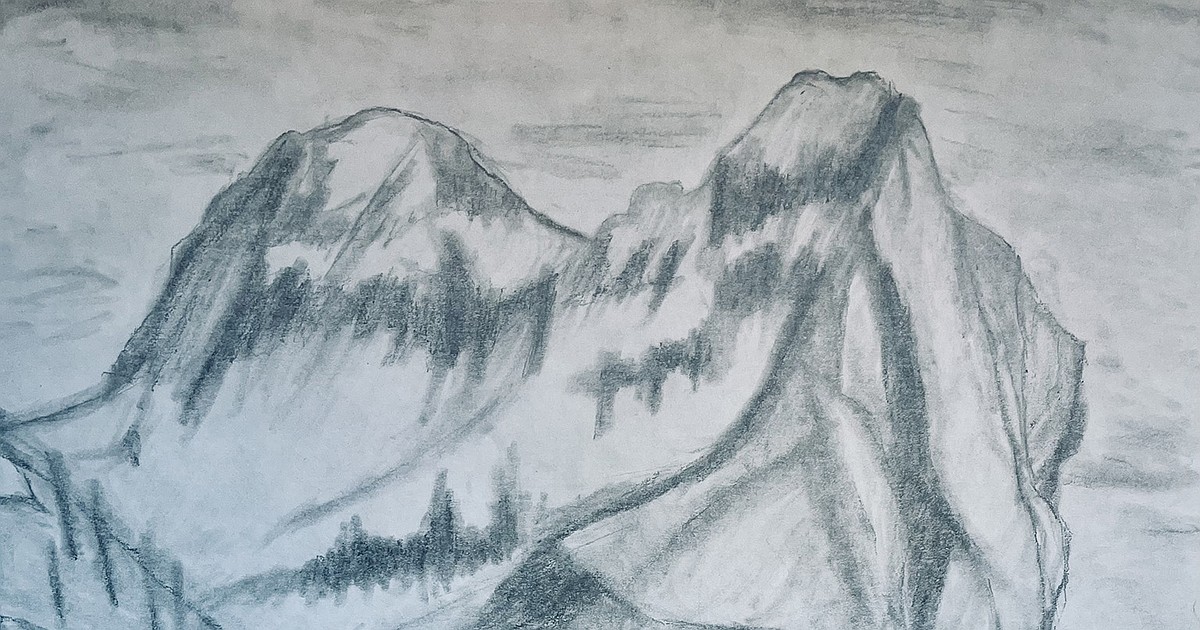 Student Art: ‘Pretty Peaks in Glacier National Park’ by Mahalia Horton ...