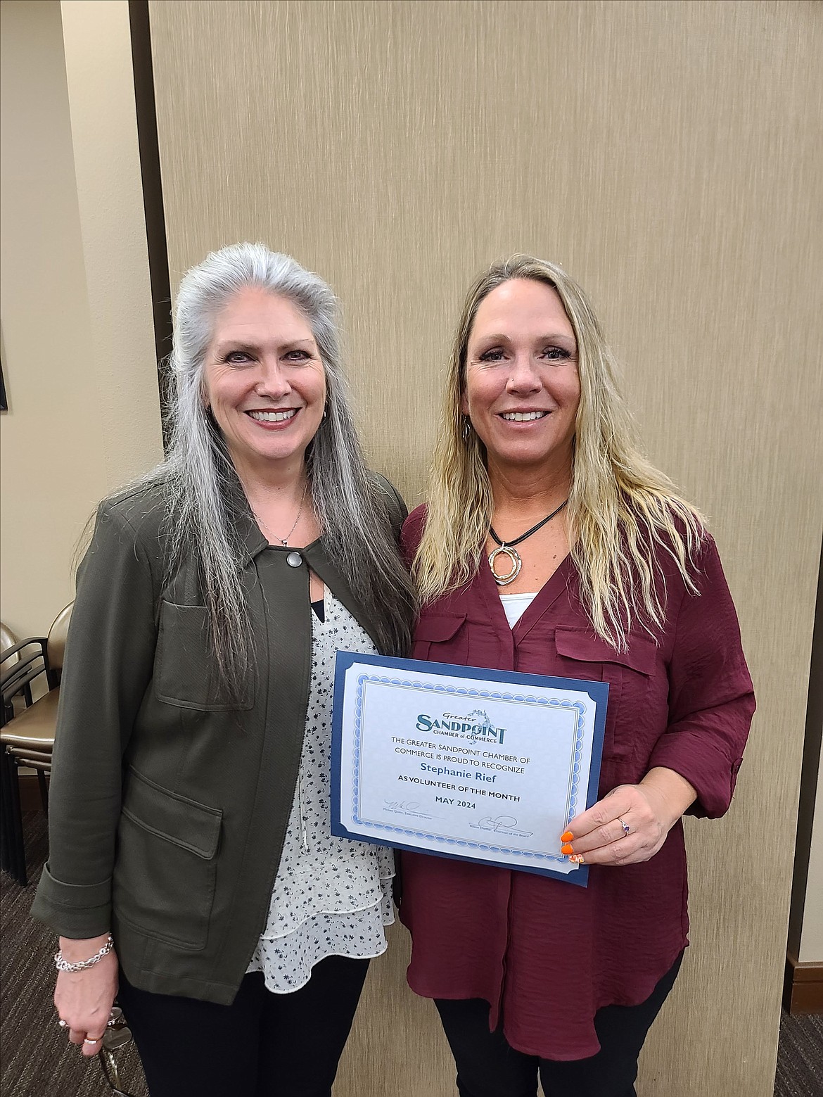 Rief honored as chambers' top volunteer | Bonner County Daily Bee