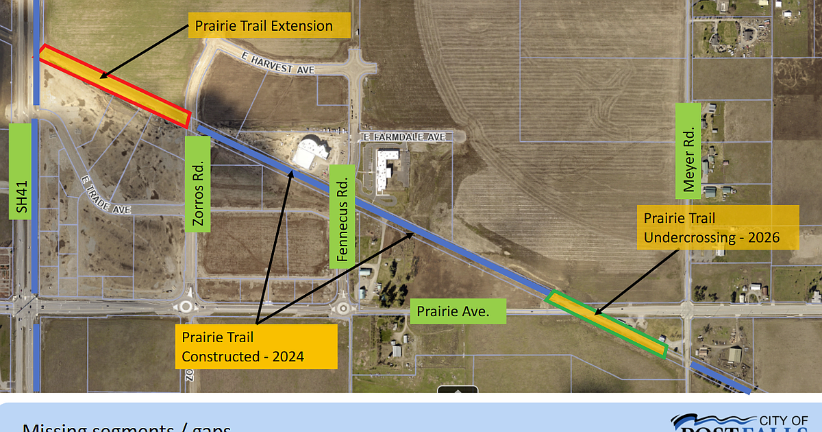 Post Falls council approves Prairie Trail extension | Coeur d'Alene Press