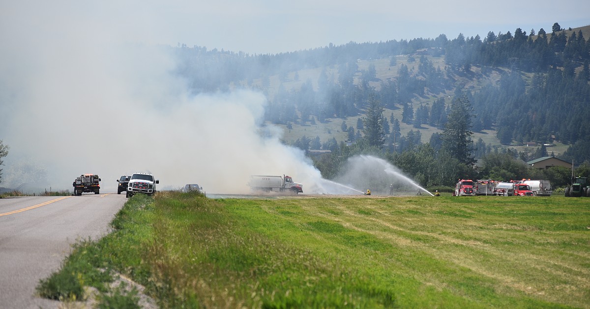 Crews spent eight hours battling hay fire south of Kalispell | Daily ...