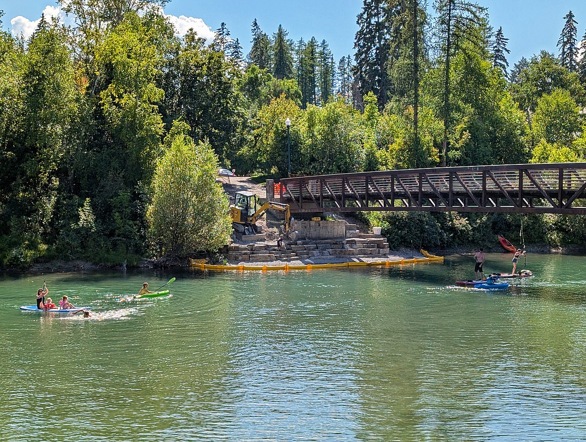 Step on in: Parks and rec install new steps on Whitefish River ...