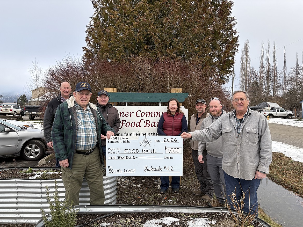 Masonic Lodge helps food bank | Bonner County Daily Bee